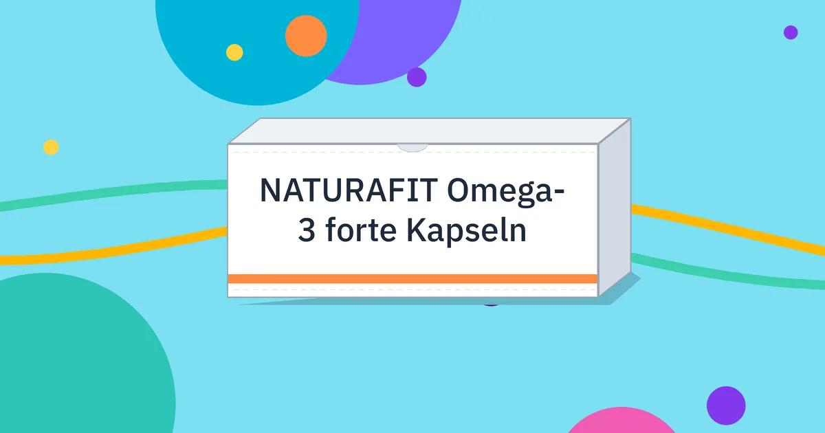 Symbolbild: Packung mit der Aufschrift NATURAFIT Omega-3 forte Kapseln (PZN 06134612) – Verfügbarkeit und Bezug in Apotheken in Frankfurt am Main