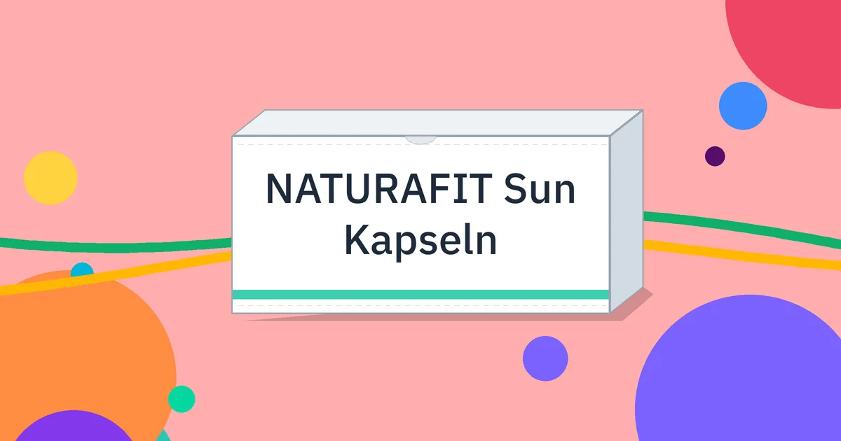 Symbolbild: Packung mit der Aufschrift NATURAFIT Sun Kapseln (PZN 12516364) – Verfügbarkeit und Bezug in Apotheken in Frankfurt am Main