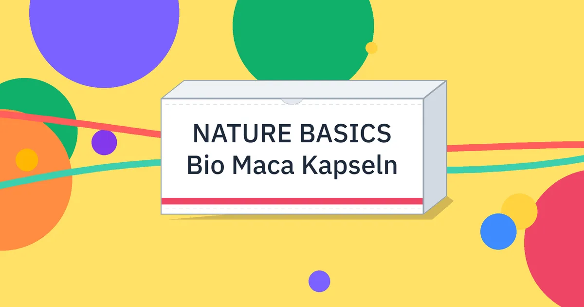 Symbolbild: Packung mit der Aufschrift NATURE BASICS Bio Maca Kapseln (PZN 17613793) – Verfügbarkeit und Bezug in Apotheken in Frankfurt am Main