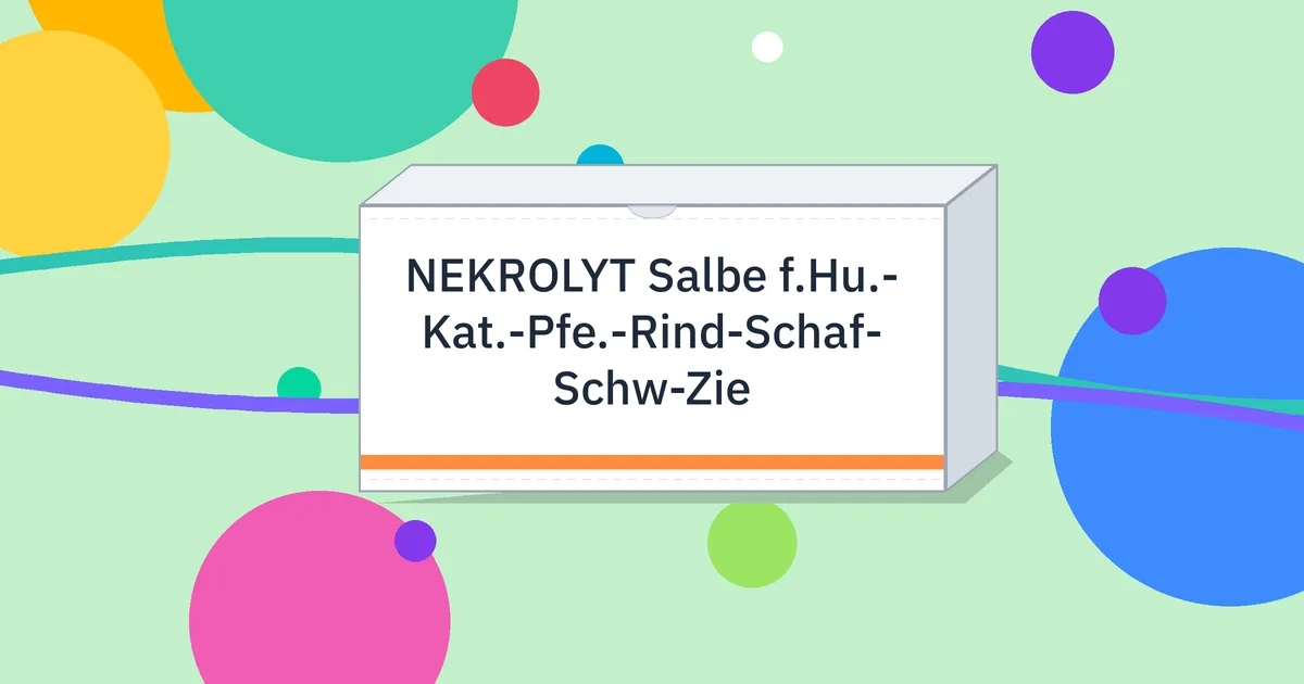 Symbolbild: Packung mit der Aufschrift NEKROLYT Salbe f.Hu.-Kat.-Pfe.-Rind-Schaf-Schw-Zie (PZN 20610255) – Verfügbarkeit und Bezug in Apotheken in Frankfurt am Main