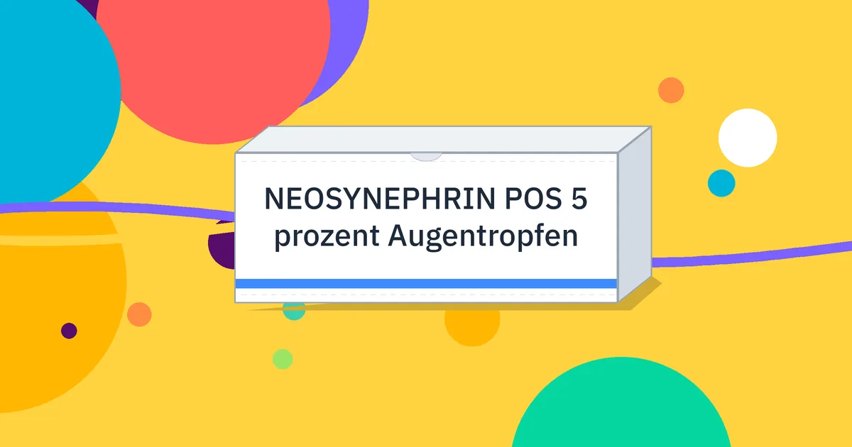 Symbolbild: Packung mit der Aufschrift NEOSYNEPHRIN POS 5 prozent Augentropfen (PZN 00828584) – Verfügbarkeit und Bezug in Apotheken in Frankfurt am Main