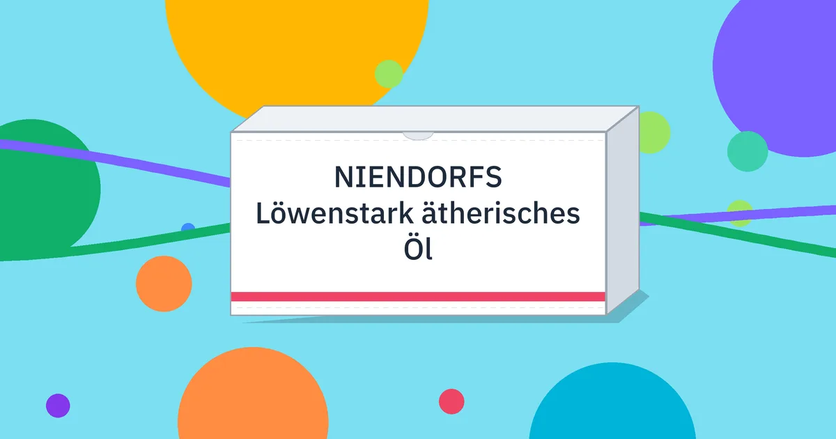 Symbolbild: Packung mit der Aufschrift NIENDORFS Löwenstark ätherisches Öl (PZN 15591892) – Verfügbarkeit und Bezug in Apotheken in Frankfurt am Main