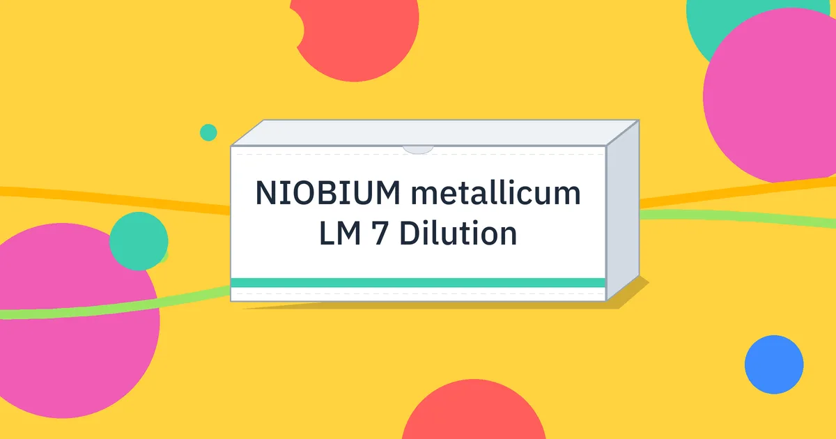 Symbolbild: Packung mit der Aufschrift NIOBIUM metallicum LM 7 Dilution (PZN 13619066) – Verfügbarkeit und Bezug in Apotheken in Frankfurt am Main