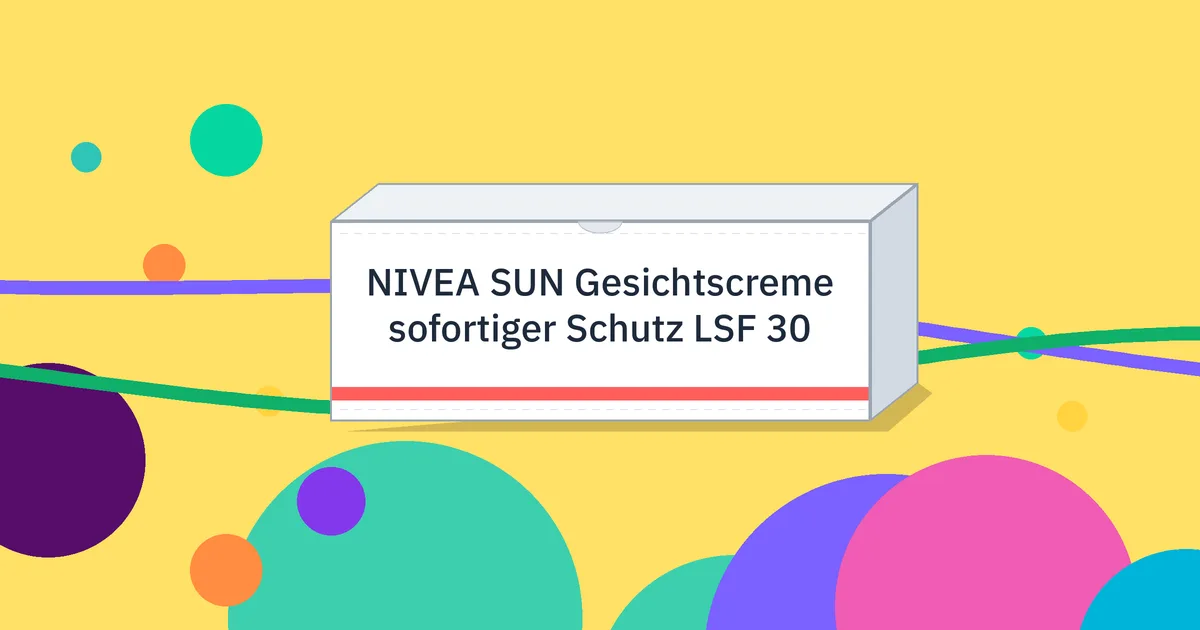 Symbolbild: Packung mit der Aufschrift NIVEA SUN Gesichtscreme sofortiger Schutz LSF 30 (PZN 17623981) – Verfügbarkeit und Bezug in Apotheken in Frankfurt am Main