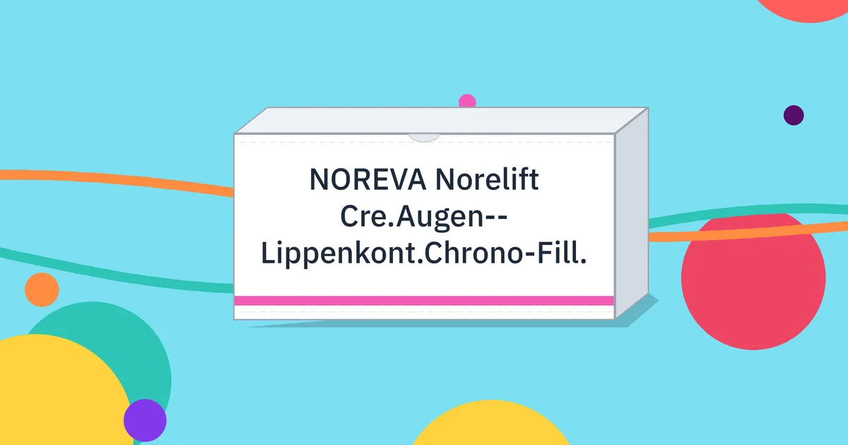 Symbolbild: Packung mit der Aufschrift NOREVA Norelift Cre.Augen--Lippenkont.Chrono-Fill. (PZN 16794568) – Verfügbarkeit und Bezug in Apotheken in Frankfurt am Main