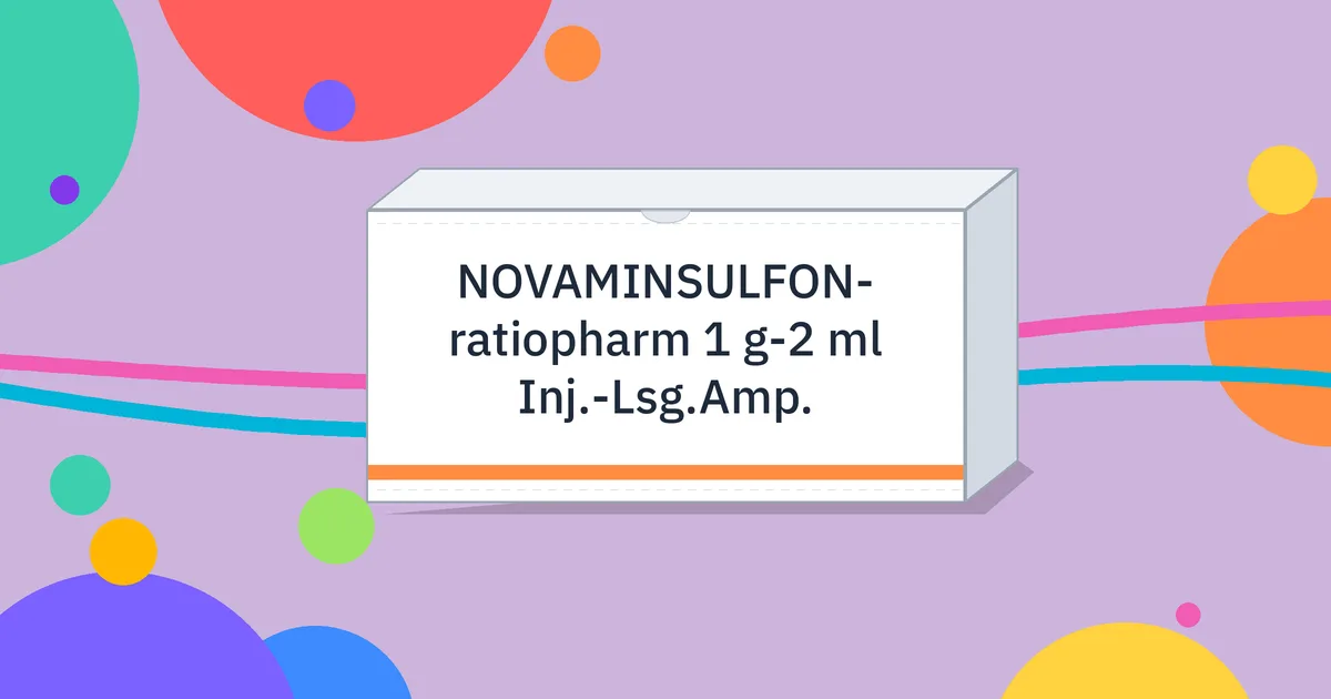 Symbolbild: Packung mit der Aufschrift NOVAMINSULFON-ratiopharm 1 g-2 ml Inj.-Lsg.Amp. (PZN 09205198) – Verfügbarkeit und Bezug in Apotheken in Frankfurt am Main