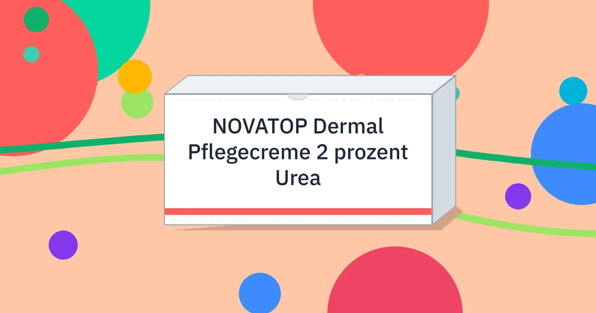 Symbolbild: Packung mit der Aufschrift NOVATOP Dermal Pflegecreme 2 prozent Urea (PZN 06091759) – Verfügbarkeit und Bezug in Apotheken in Frankfurt am Main