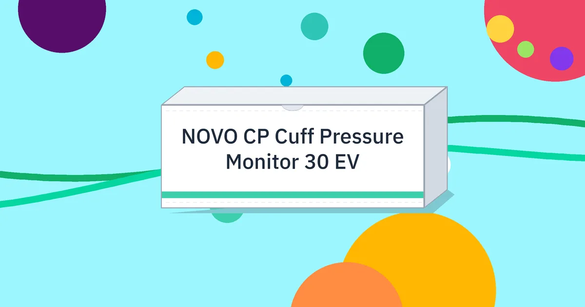 Symbolbild: Packung mit der Aufschrift NOVO CP Cuff Pressure Monitor 30 EV (PZN 20165163) – Verfügbarkeit und Bezug in Apotheken in Frankfurt am Main