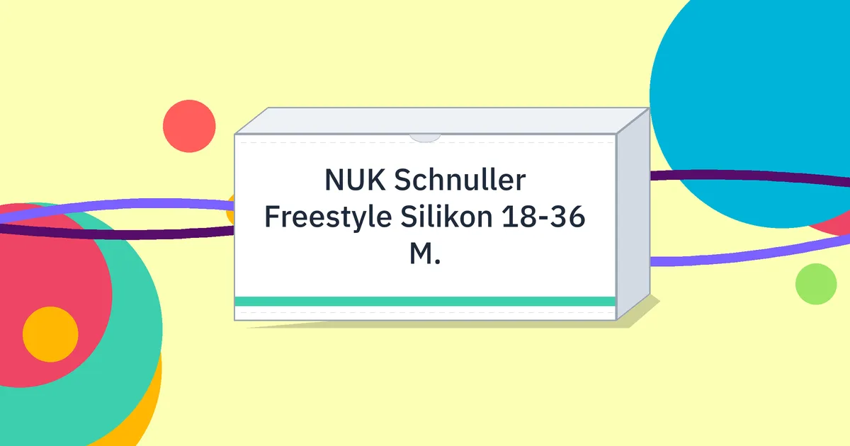 Symbolbild: Packung mit der Aufschrift NUK Schnuller Freestyle Silikon 18-36 M. (PZN 12576277) – Verfügbarkeit und Bezug in Apotheken in Frankfurt am Main