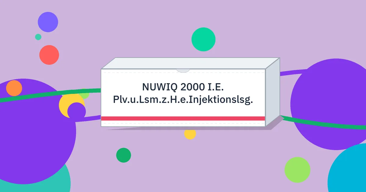 Symbolbild: Packung mit der Aufschrift NUWIQ 2000 I.E. Plv.u.Lsm.z.H.e.Injektionslsg. (PZN 10538172) – Verfügbarkeit und Bezug in Apotheken in Frankfurt am Main