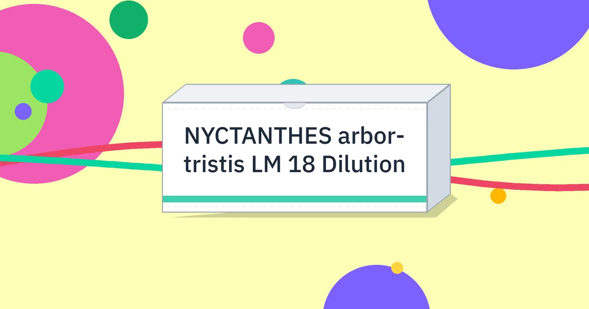 Symbolbild: Packung mit der Aufschrift NYCTANTHES arbor-tristis LM 18 Dilution (PZN 13621034) – Verfügbarkeit und Bezug in Apotheken in Frankfurt am Main