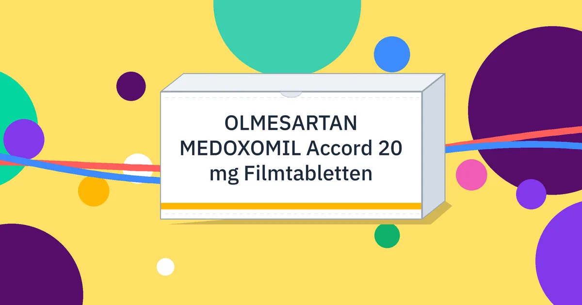 Symbolbild: Packung mit der Aufschrift OLMESARTAN MEDOXOMIL Accord 20 mg Filmtabletten (PZN 12379683) – Verfügbarkeit und Bezug in Apotheken in Frankfurt am Main