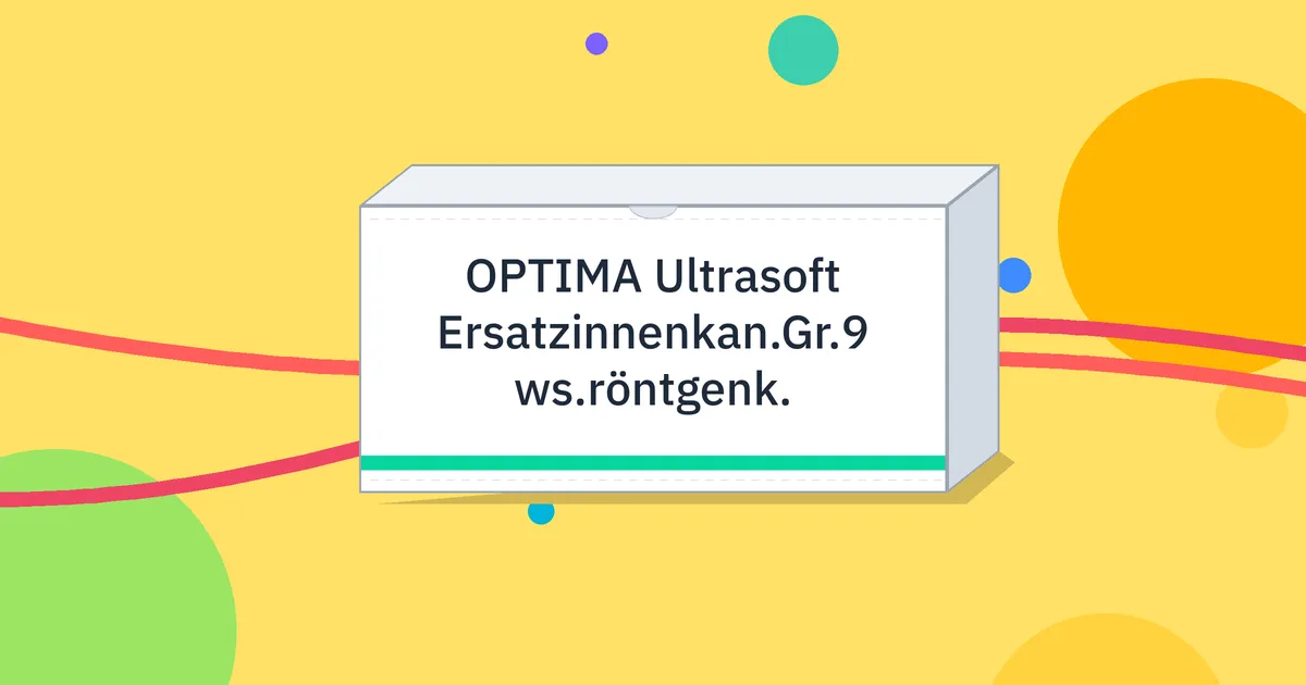 Symbolbild: Packung mit der Aufschrift OPTIMA Ultrasoft Ersatzinnenkan.Gr.9 ws.röntgenk. (PZN 10317502) – Verfügbarkeit und Bezug in Apotheken in Frankfurt am Main