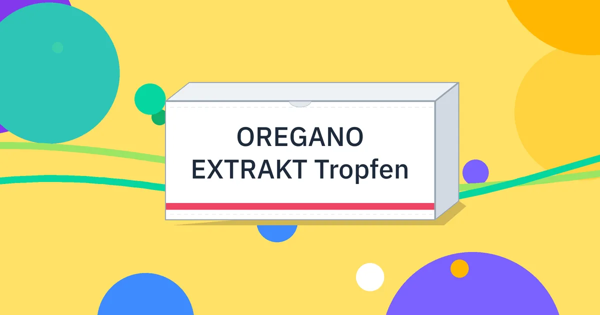 Symbolbild: Packung mit der Aufschrift OREGANO EXTRAKT Tropfen (PZN 20211644) – Verfügbarkeit und Bezug in Apotheken in Frankfurt am Main