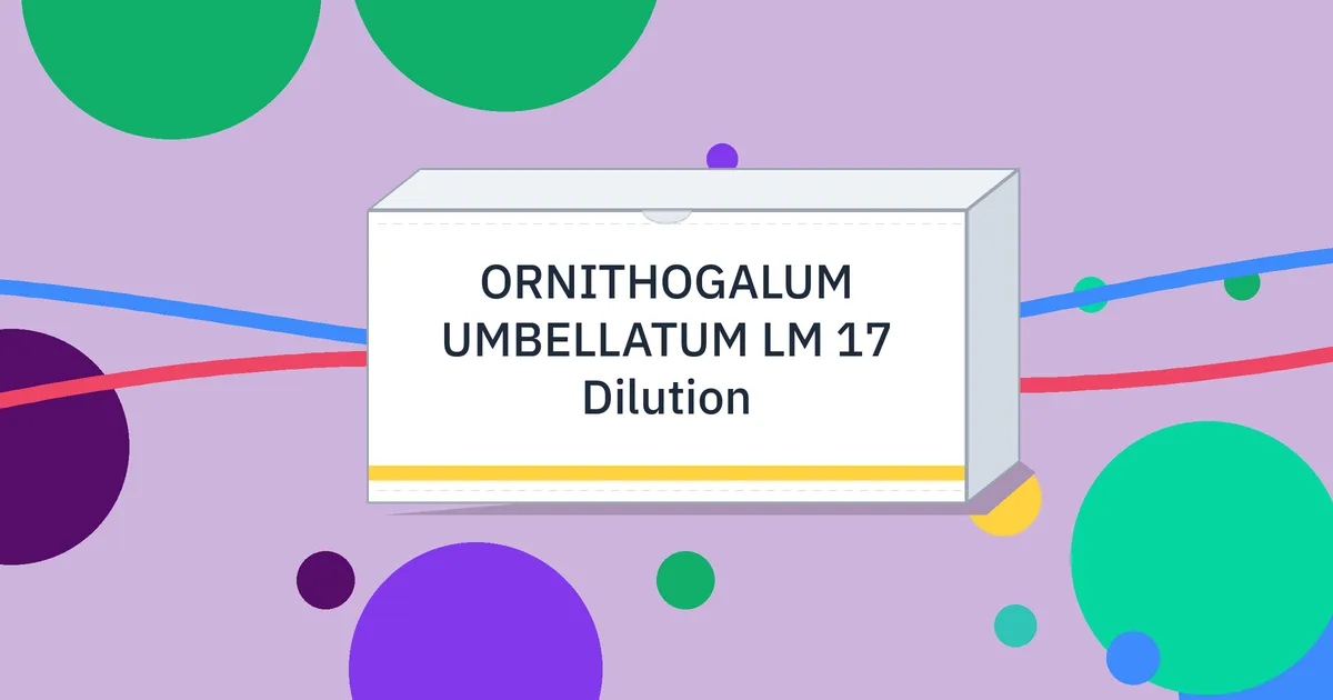 Symbolbild: Packung mit der Aufschrift ORNITHOGALUM UMBELLATUM LM 17 Dilution (PZN 12973564) – Verfügbarkeit und Bezug in Apotheken in Frankfurt am Main