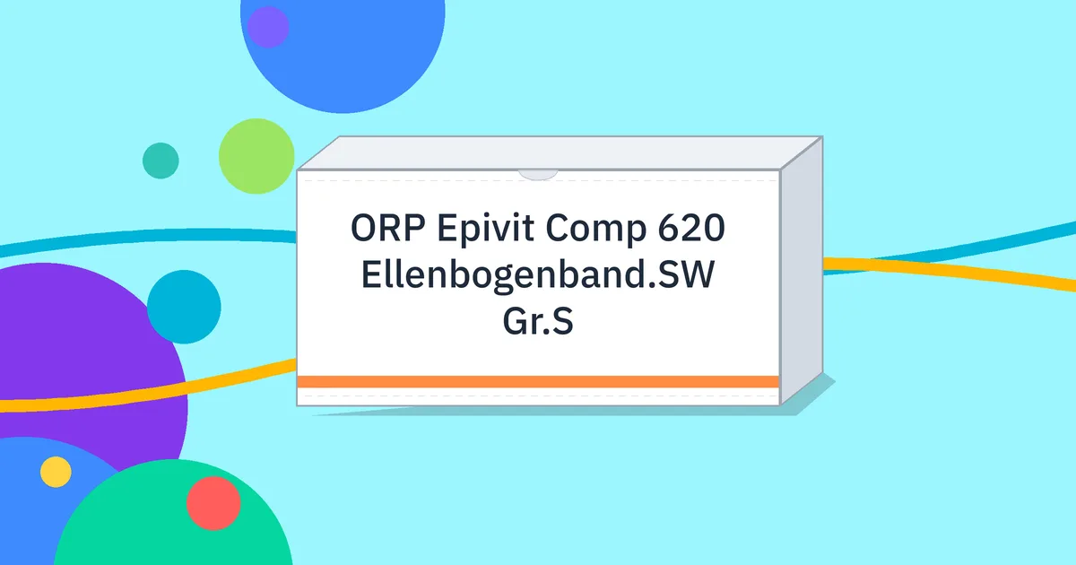 Symbolbild: Packung mit der Aufschrift ORP Epivit Comp 620 Ellenbogenband.SW Gr.S (PZN 05360329) – Verfügbarkeit und Bezug in Apotheken in Frankfurt am Main