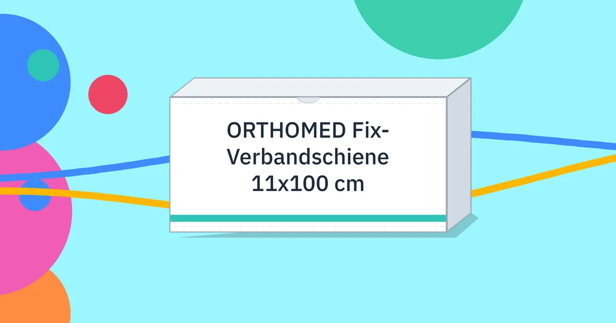 Symbolbild: Packung mit der Aufschrift ORTHOMED Fix-Verbandschiene 11x100 cm (PZN 11517433) – Verfügbarkeit und Bezug in Apotheken in Frankfurt am Main