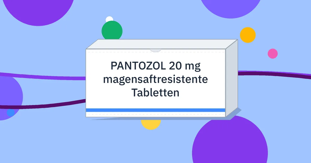 Symbolbild: Packung mit der Aufschrift PANTOZOL 20 mg magensaftresistente Tabletten (PZN 13577741) – Verfügbarkeit und Bezug in Apotheken in Frankfurt am Main