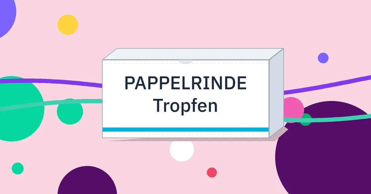 Symbolbild: Packung mit der Aufschrift PAPPELRINDE Tropfen (PZN 20183959) – Verfügbarkeit und Bezug in Apotheken in Frankfurt am Main