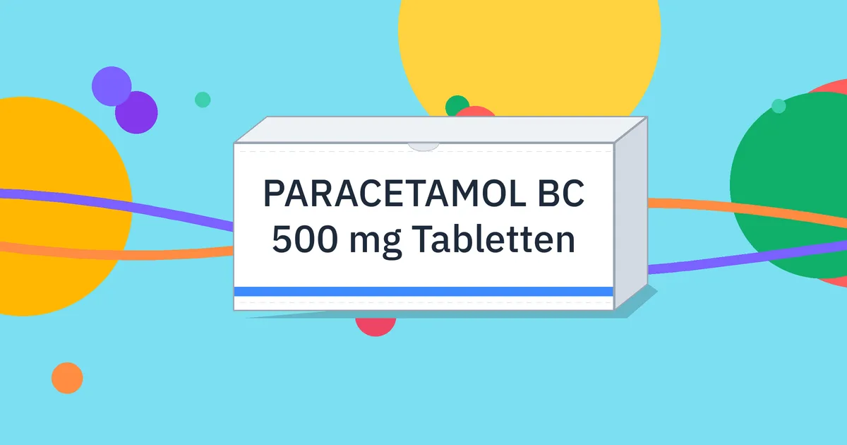 Symbolbild: Packung mit der Aufschrift PARACETAMOL BC 500 mg Tabletten (PZN 04088345) – Verfügbarkeit und Bezug in Apotheken in Frankfurt am Main