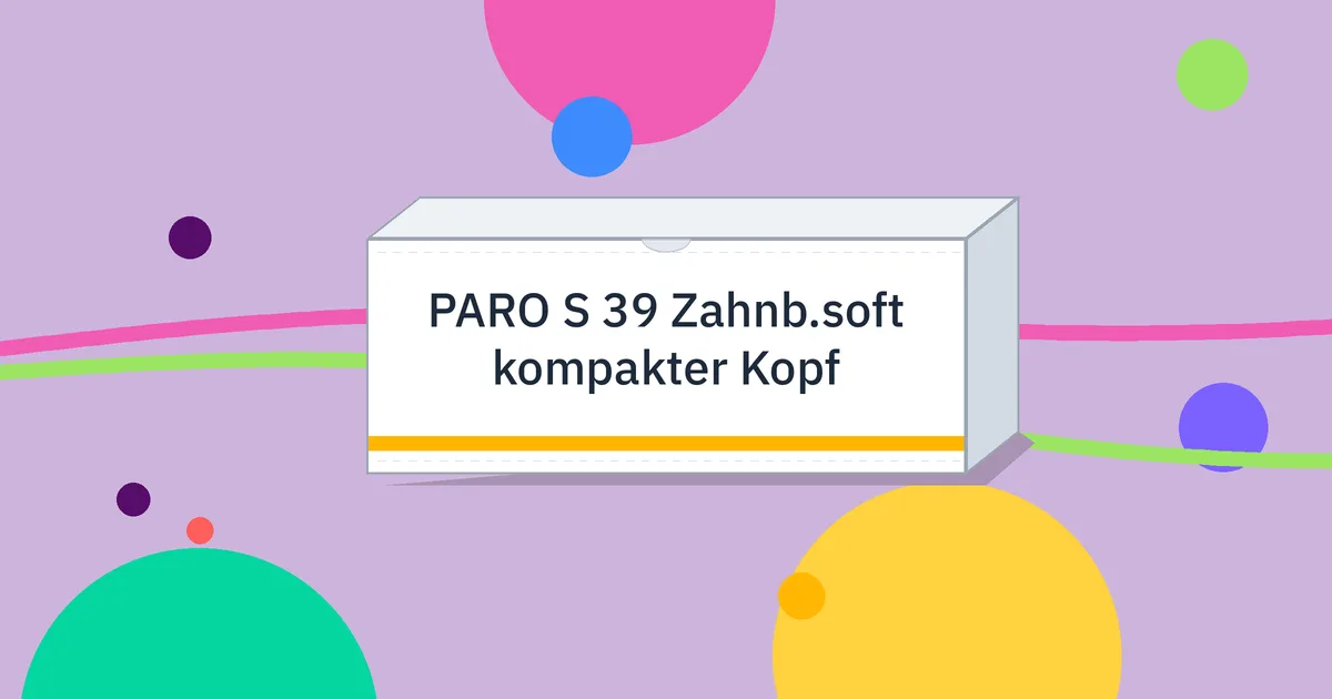 Symbolbild: Packung mit der Aufschrift PARO S 39 Zahnb.soft kompakter Kopf (PZN 10132033) – Verfügbarkeit und Bezug in Apotheken in Frankfurt am Main