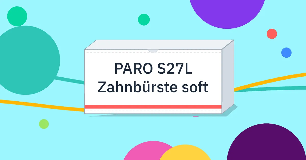Symbolbild: Packung mit der Aufschrift PARO S27L Zahnbürste soft (PZN 17372272) – Verfügbarkeit und Bezug in Apotheken in Frankfurt am Main