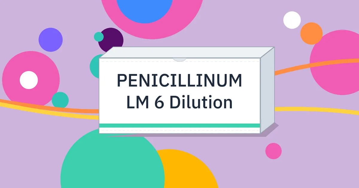 Symbolbild: Packung mit der Aufschrift PENICILLINUM LM 6 Dilution (PZN 12977148) – Verfügbarkeit und Bezug in Apotheken in Frankfurt am Main