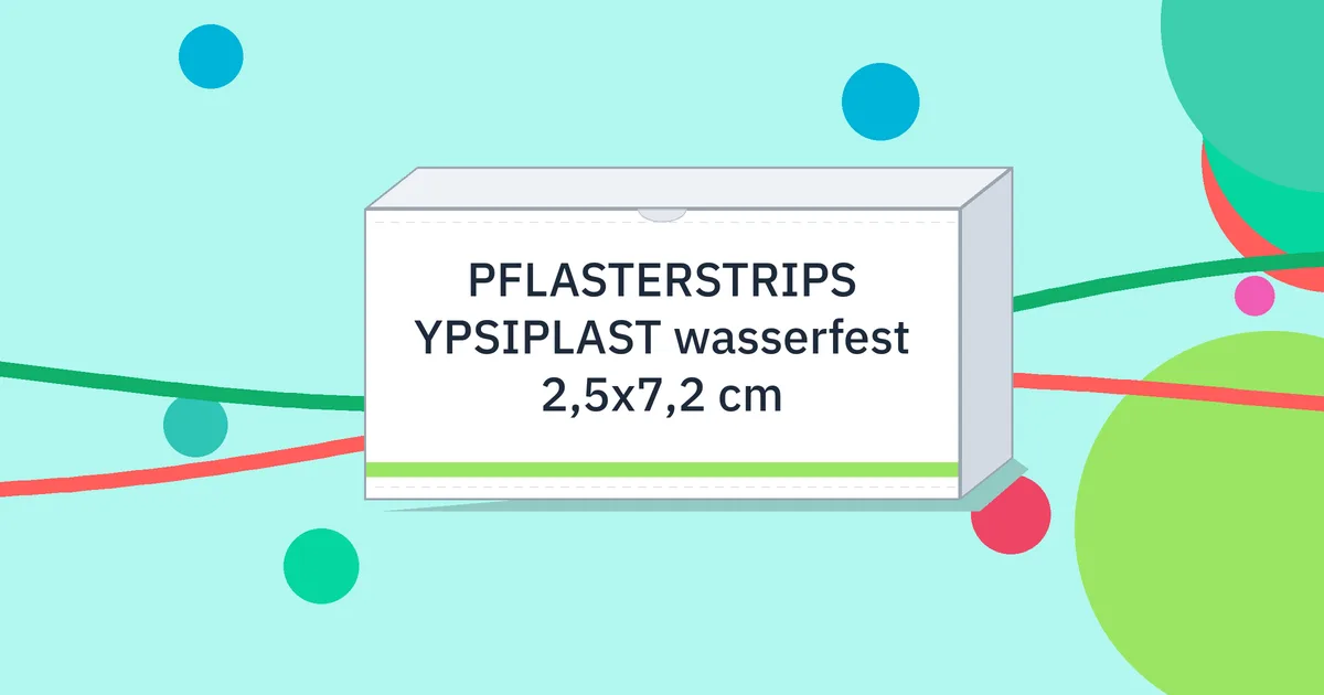 Symbolbild: Packung mit der Aufschrift PFLASTERSTRIPS YPSIPLAST wasserfest 2,5x7,2 cm (PZN 03271277) – Verfügbarkeit und Bezug in Apotheken in Frankfurt am Main
