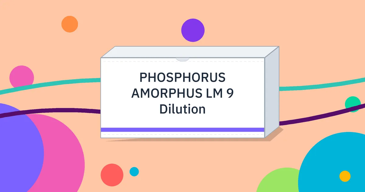 Symbolbild: Packung mit der Aufschrift PHOSPHORUS AMORPHUS LM 9 Dilution (PZN 13034377) – Verfügbarkeit und Bezug in Apotheken in Frankfurt am Main