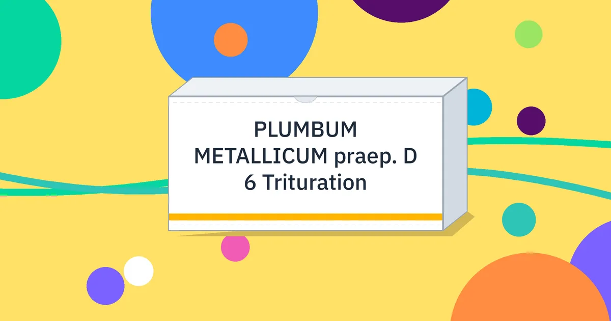 Symbolbild: Packung mit der Aufschrift PLUMBUM METALLICUM praep. D 6 Trituration (PZN 04756976) – Verfügbarkeit und Bezug in Apotheken in Frankfurt am Main