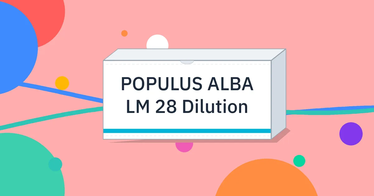 Symbolbild: Packung mit der Aufschrift POPULUS ALBA LM 28 Dilution (PZN 13663989) – Verfügbarkeit und Bezug in Apotheken in Frankfurt am Main