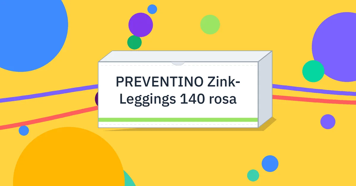 Symbolbild: Packung mit der Aufschrift PREVENTINO Zink-Leggings 140 rosa (PZN 12447195) – Verfügbarkeit und Bezug in Apotheken in Frankfurt am Main