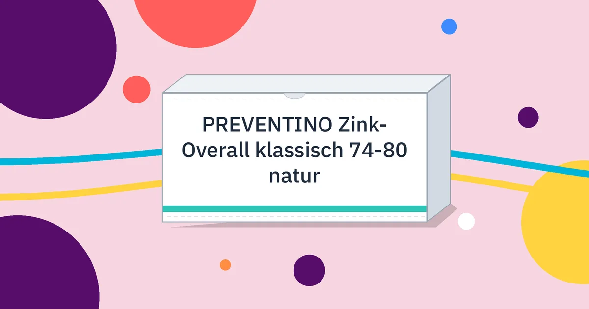 Symbolbild: Packung mit der Aufschrift PREVENTINO Zink-Overall klassisch 74-80 natur (PZN 12446296) – Verfügbarkeit und Bezug in Apotheken in Frankfurt am Main