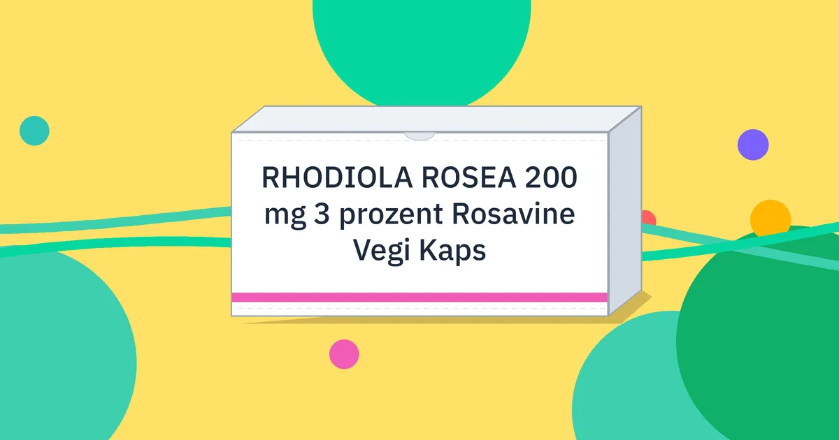 Symbolbild: Packung mit der Aufschrift RHODIOLA ROSEA 200 mg 3 prozent Rosavine Vegi Kaps (PZN 15246155) – Verfügbarkeit und Bezug in Apotheken in Frankfurt am Main