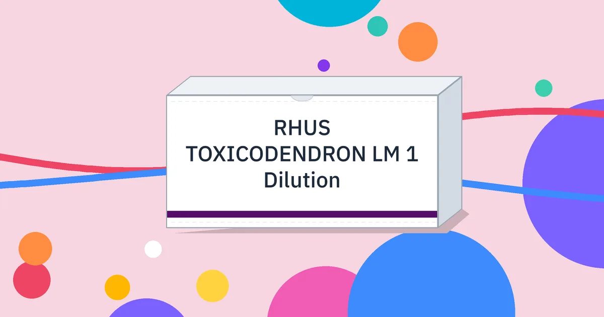 Symbolbild: Packung mit der Aufschrift RHUS TOXICODENDRON LM 1 Dilution (PZN 13053506) – Verfügbarkeit und Bezug in Apotheken in Frankfurt am Main