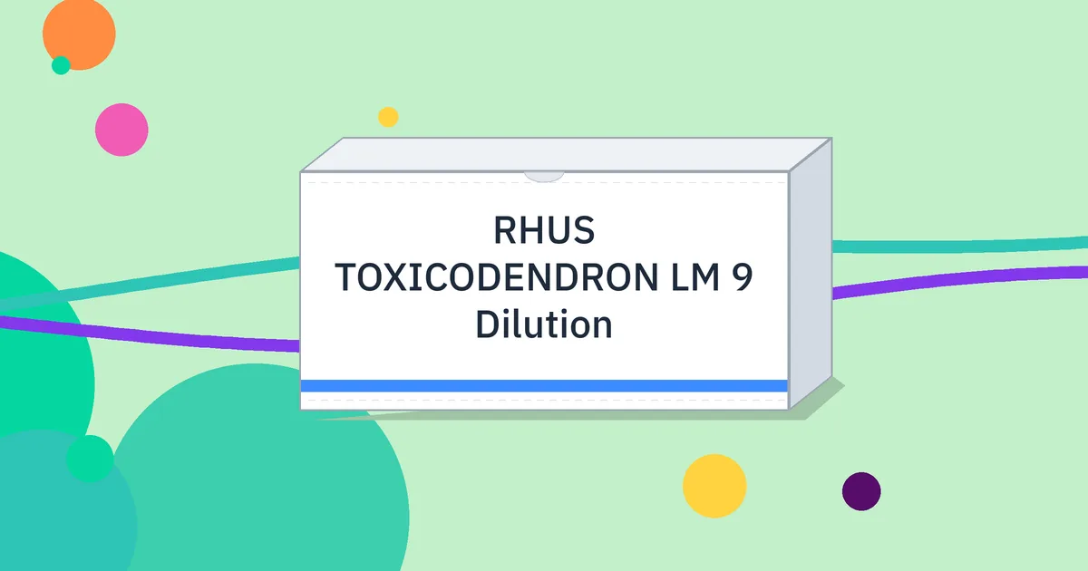 Symbolbild: Packung mit der Aufschrift RHUS TOXICODENDRON LM 9 Dilution (PZN 13053593) – Verfügbarkeit und Bezug in Apotheken in Frankfurt am Main