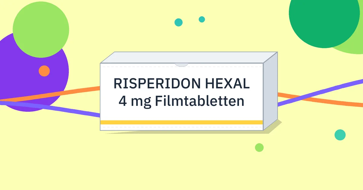 Symbolbild: Packung mit der Aufschrift RISPERIDON HEXAL 4 mg Filmtabletten (PZN 04225049) – Verfügbarkeit und Bezug in Apotheken in Frankfurt am Main
