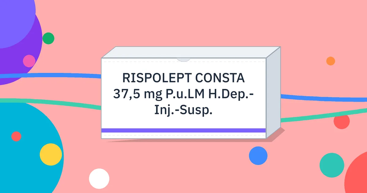 Symbolbild: Packung mit der Aufschrift RISPOLEPT CONSTA 37,5 mg P.u.LM H.Dep.-Inj.-Susp. (PZN 11361215) – Verfügbarkeit und Bezug in Apotheken in Frankfurt am Main