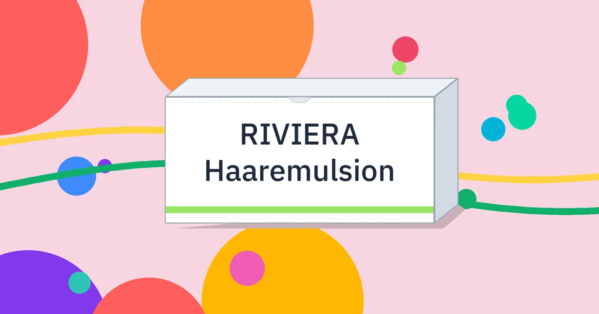 Symbolbild: Packung mit der Aufschrift RIVIERA Haaremulsion (PZN 19303140) – Verfügbarkeit und Bezug in Apotheken in Frankfurt am Main