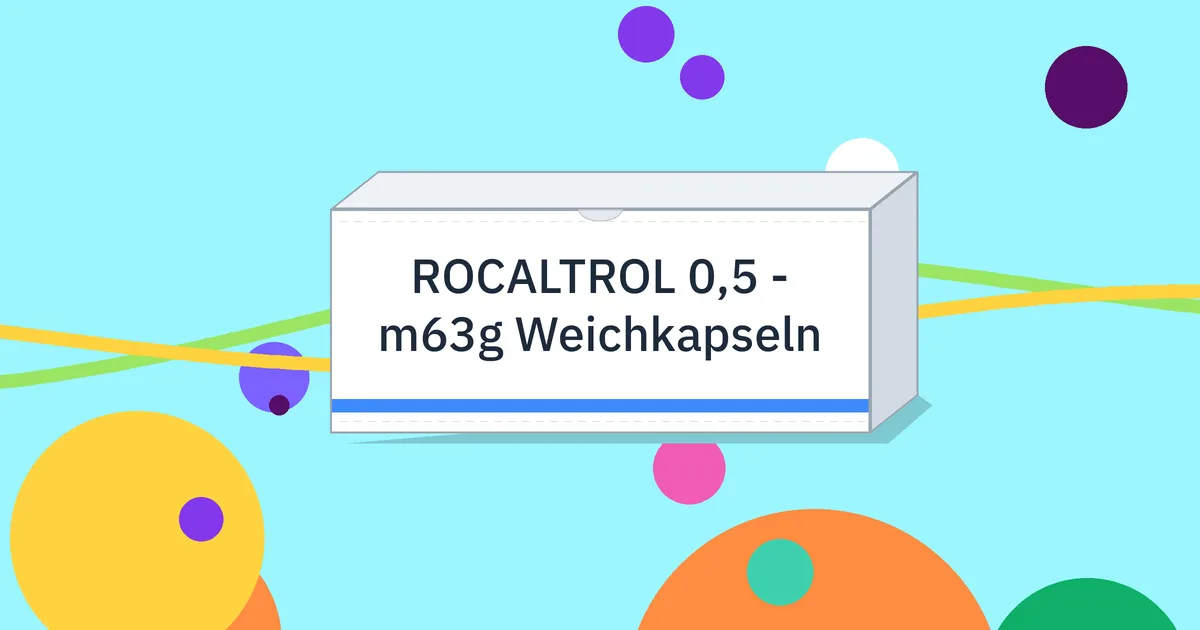 Symbolbild: Packung mit der Aufschrift ROCALTROL 0,5 -m63g Weichkapseln (PZN 09916568) – Verfügbarkeit und Bezug in Apotheken in Frankfurt am Main