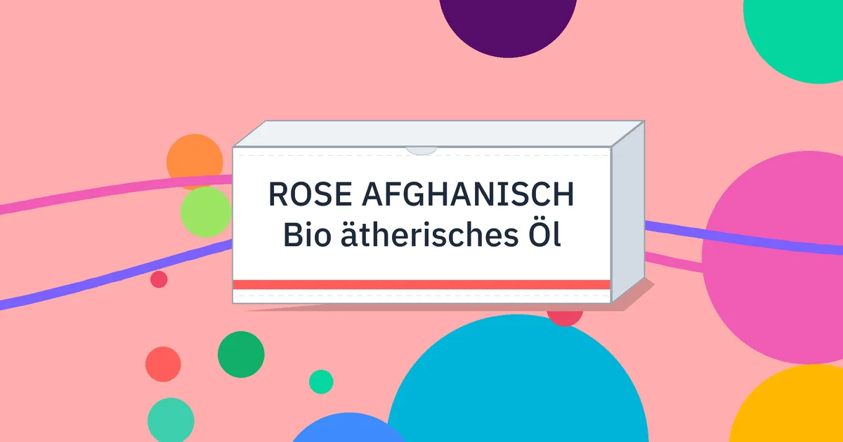 Symbolbild: Packung mit der Aufschrift ROSE AFGHANISCH Bio ätherisches Öl (PZN 12552555) – Verfügbarkeit und Bezug in Apotheken in Frankfurt am Main
