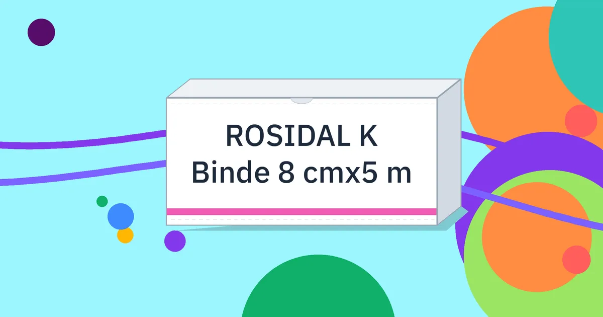 Symbolbild: Packung mit der Aufschrift ROSIDAL K Binde 8 cmx5 m (PZN 16794605) – Verfügbarkeit und Bezug in Apotheken in Frankfurt am Main
