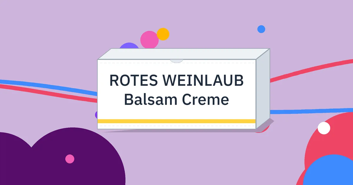 Symbolbild: Packung mit der Aufschrift ROTES WEINLAUB Balsam Creme (PZN 19907464) – Verfügbarkeit und Bezug in Apotheken in Frankfurt am Main