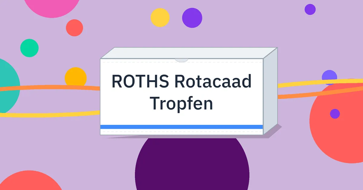 Symbolbild: Packung mit der Aufschrift ROTHS Rotacaad Tropfen (PZN 01348490) – Verfügbarkeit und Bezug in Apotheken in Frankfurt am Main