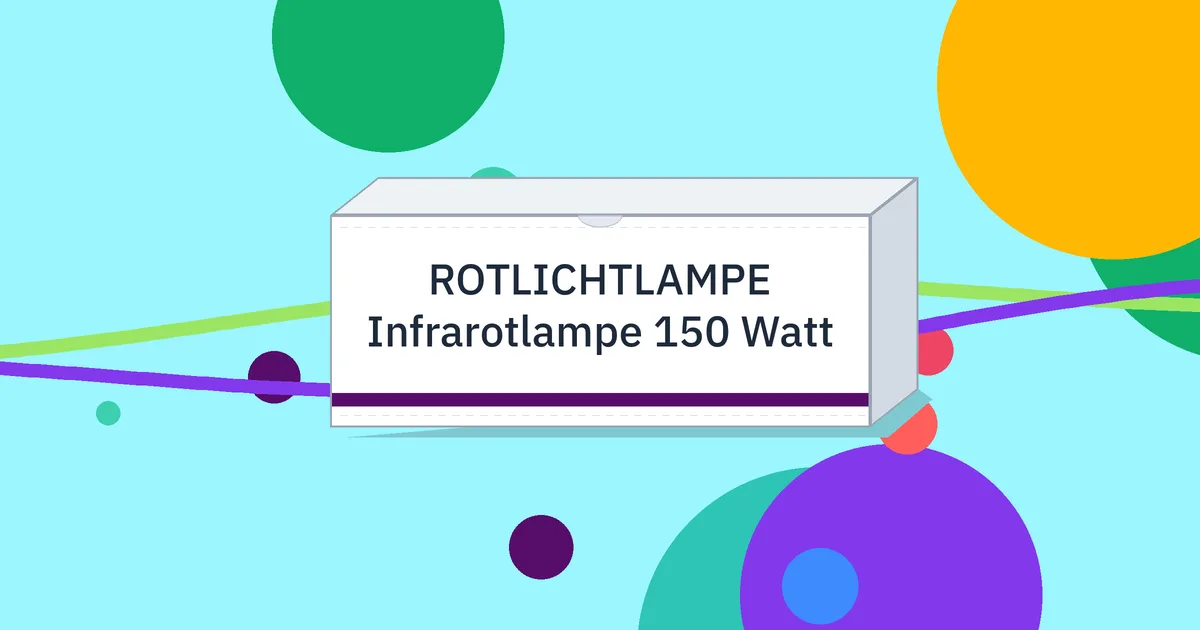 Symbolbild: Packung mit der Aufschrift ROTLICHTLAMPE Infrarotlampe 150 Watt (PZN 17292171) – Verfügbarkeit und Bezug in Apotheken in Frankfurt am Main