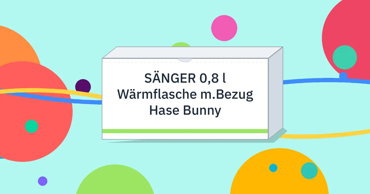 Symbolbild: Packung mit der Aufschrift SÄNGER 0,8 l Wärmflasche m.Bezug Hase Bunny (PZN 13567754) – Verfügbarkeit und Bezug in Apotheken in Frankfurt am Main