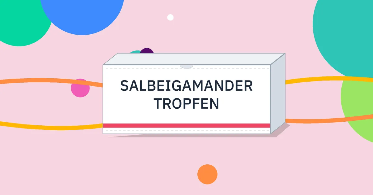 Symbolbild: Packung mit der Aufschrift SALBEIGAMANDER TROPFEN (PZN 15231219) – Verfügbarkeit und Bezug in Apotheken in Frankfurt am Main