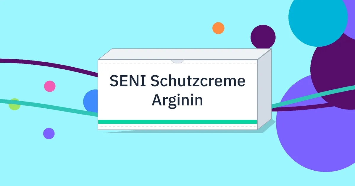 Symbolbild: Packung mit der Aufschrift SENI Schutzcreme Arginin (PZN 12393269) – Verfügbarkeit und Bezug in Apotheken in Frankfurt am Main