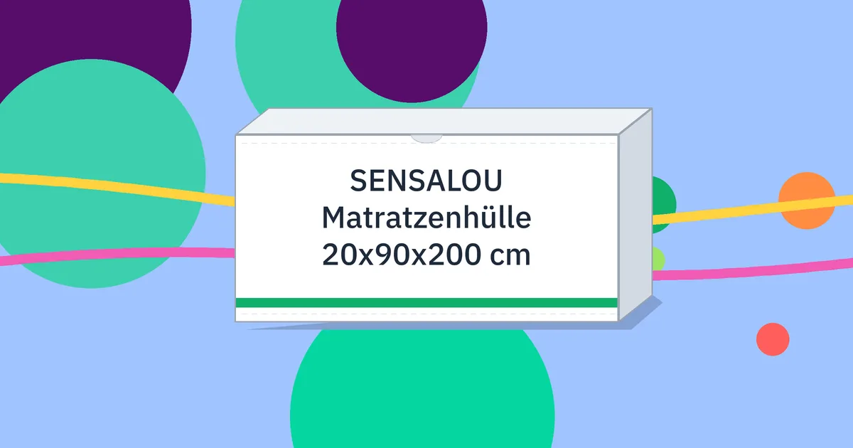 Symbolbild: Packung mit der Aufschrift SENSALOU Matratzenhülle 20x90x200 cm (PZN 16872251) – Verfügbarkeit und Bezug in Apotheken in Frankfurt am Main