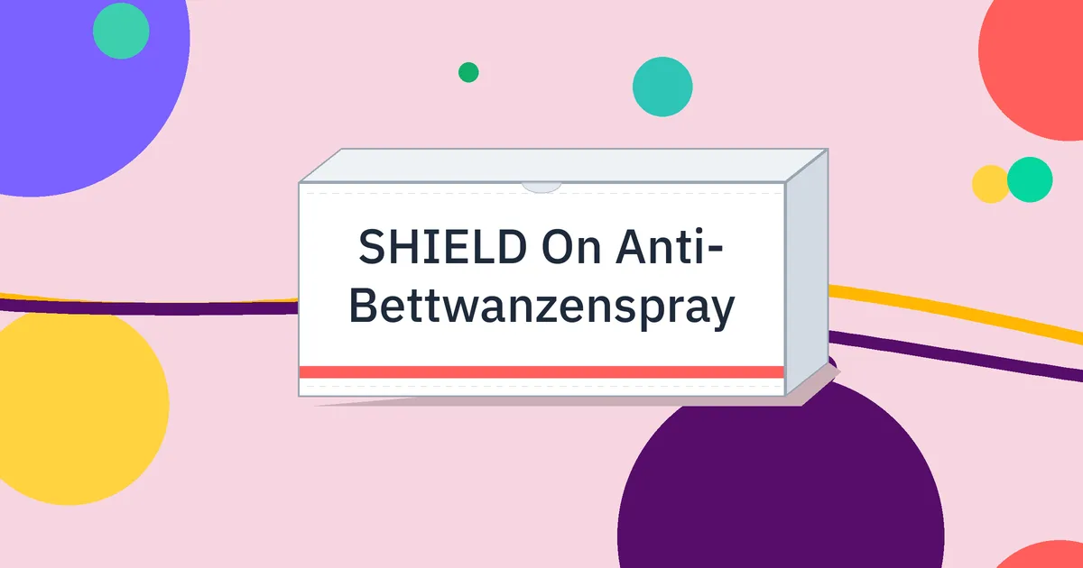 Symbolbild: Packung mit der Aufschrift SHIELD On Anti-Bettwanzenspray (PZN 20014323) – Verfügbarkeit und Bezug in Apotheken in Frankfurt am Main